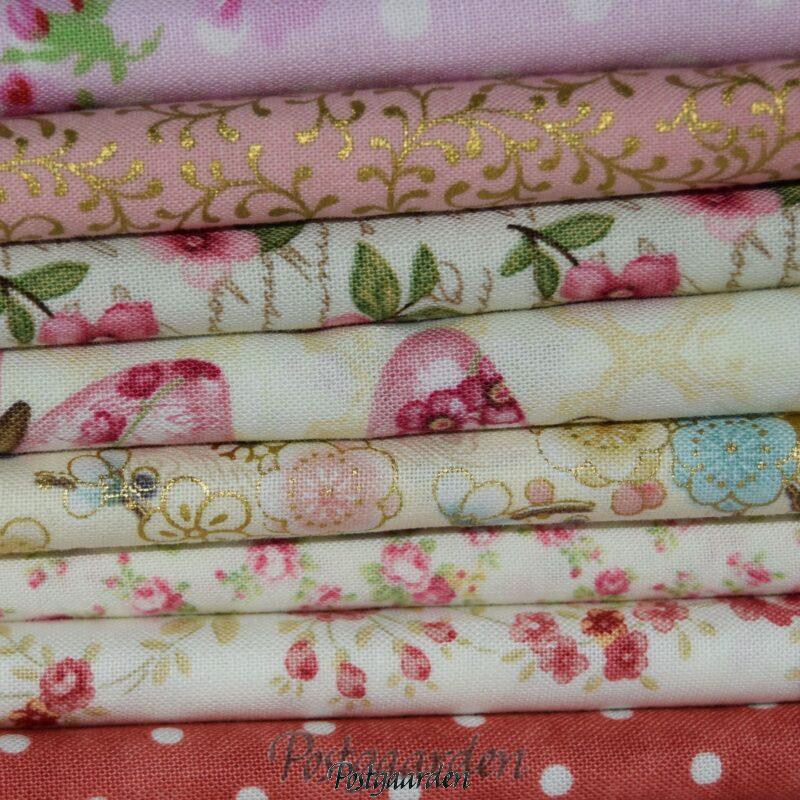 Blomster Patchworkstof - POSTGAARDEN | Patchwork- , Strik og Broderi Butik online & Hjørring