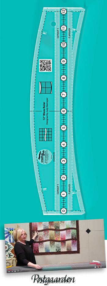 Wave Ruler - Patchworklineal - POSTGAARDEN | Patchwork- , Strik og ...