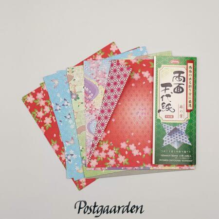 Origami papir - 15 x 15 cm - dobbelt sidet - POSTGAARDEN | Patchwork ...