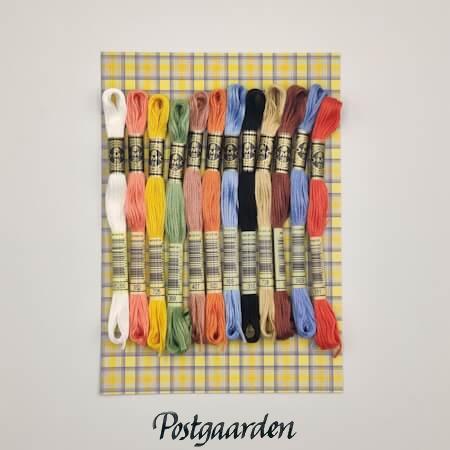 Broderigarn - 12 stk. - Påskemotiver - POSTGAARDEN | Patchwork- , Strik og Broderi Butik online ...